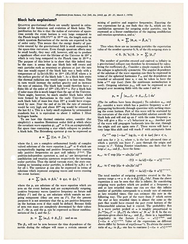 A brief history of Stephen Hawking’s greatest equation | Aeon Essays